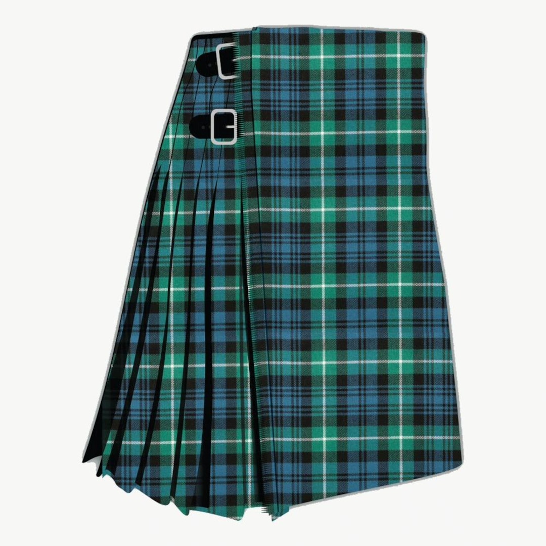Lamont Ancient Tartan Kilt- 16 Oz 8 Yard Handmade Scottish Traditional ...