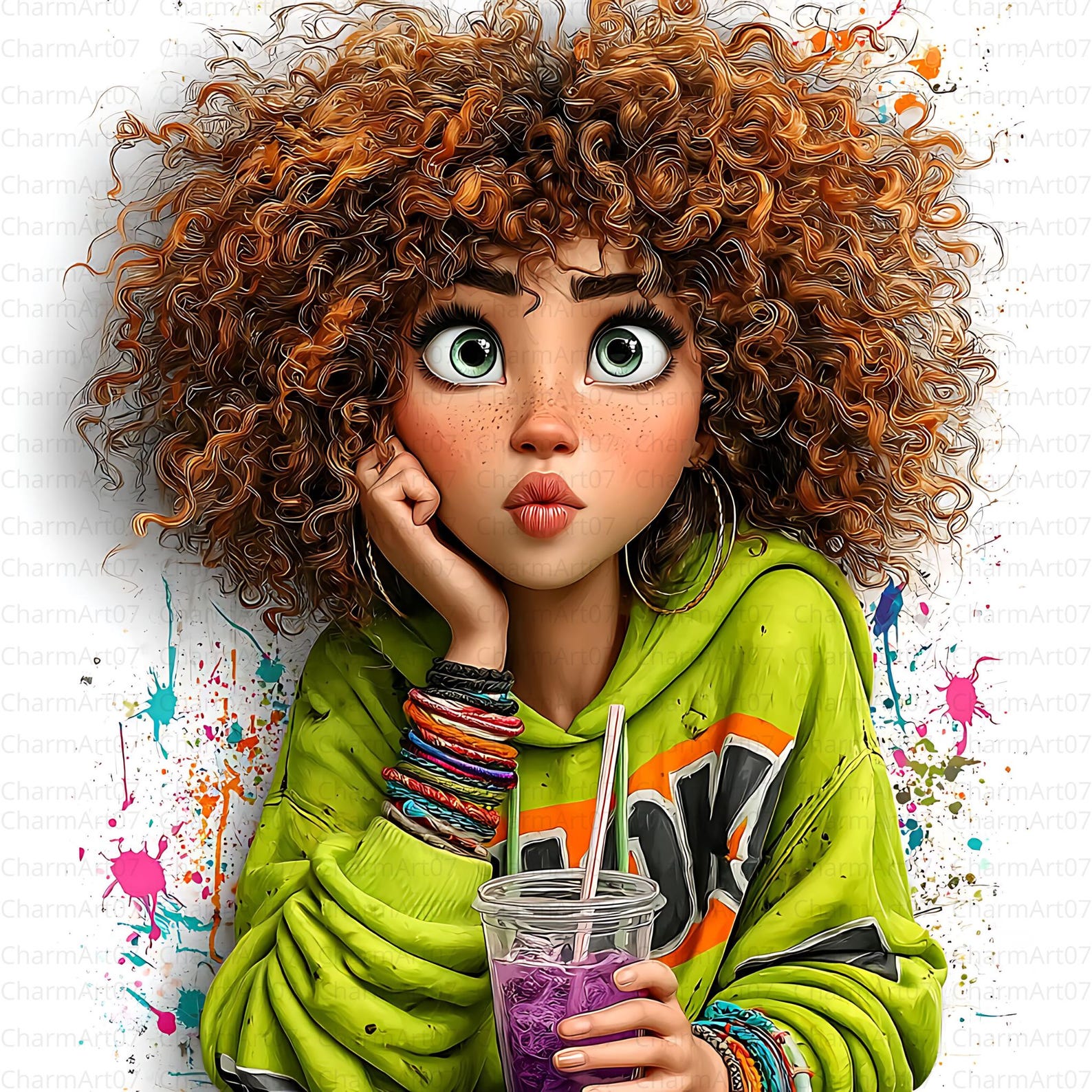 18 Quirky Drunk Girl Clipart Bundle, Funny Party Drinking (digital ...