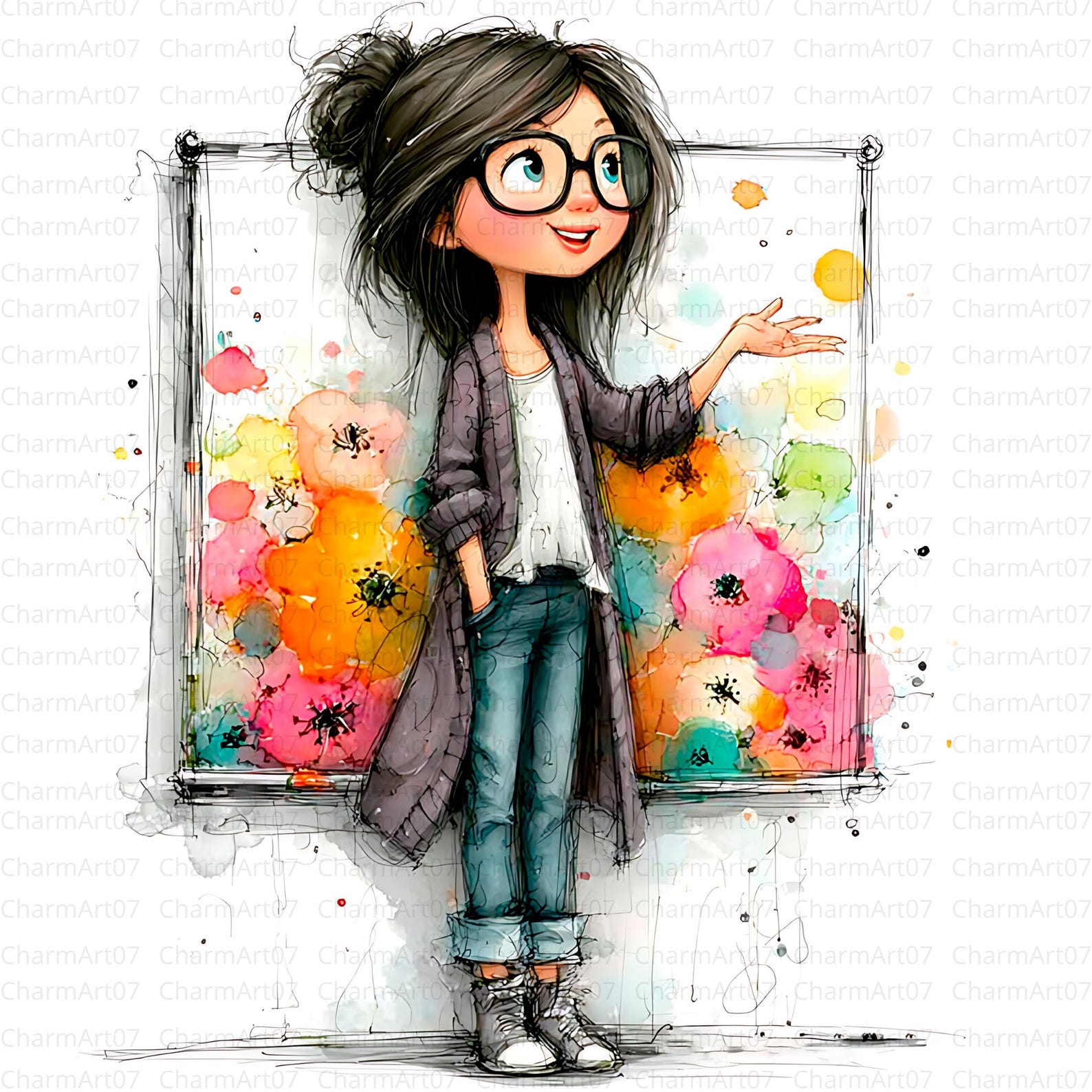 Watercolor Teacher Clipart: School Graphics (digital Download JPG Files ...
