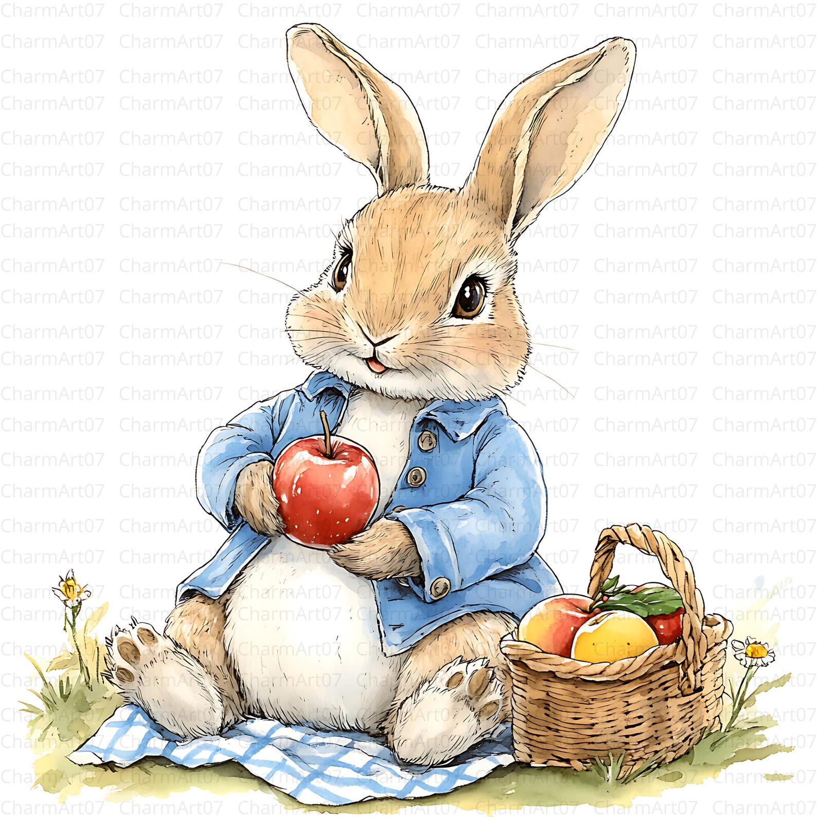 20 Peter Rabbit Clipart, Beatrix Potter Style, High Quality JPG ...