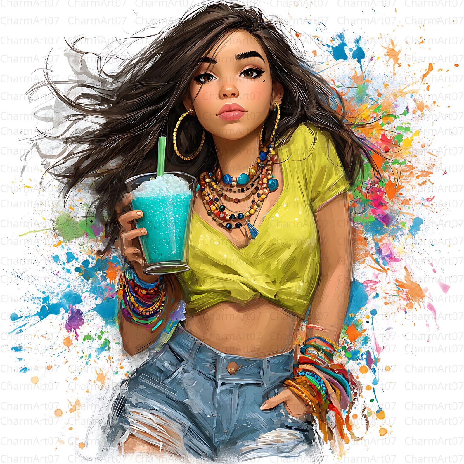 18 Quirky Drunk Girl Clipart Bundle, Funny Party Drinking (digital ...