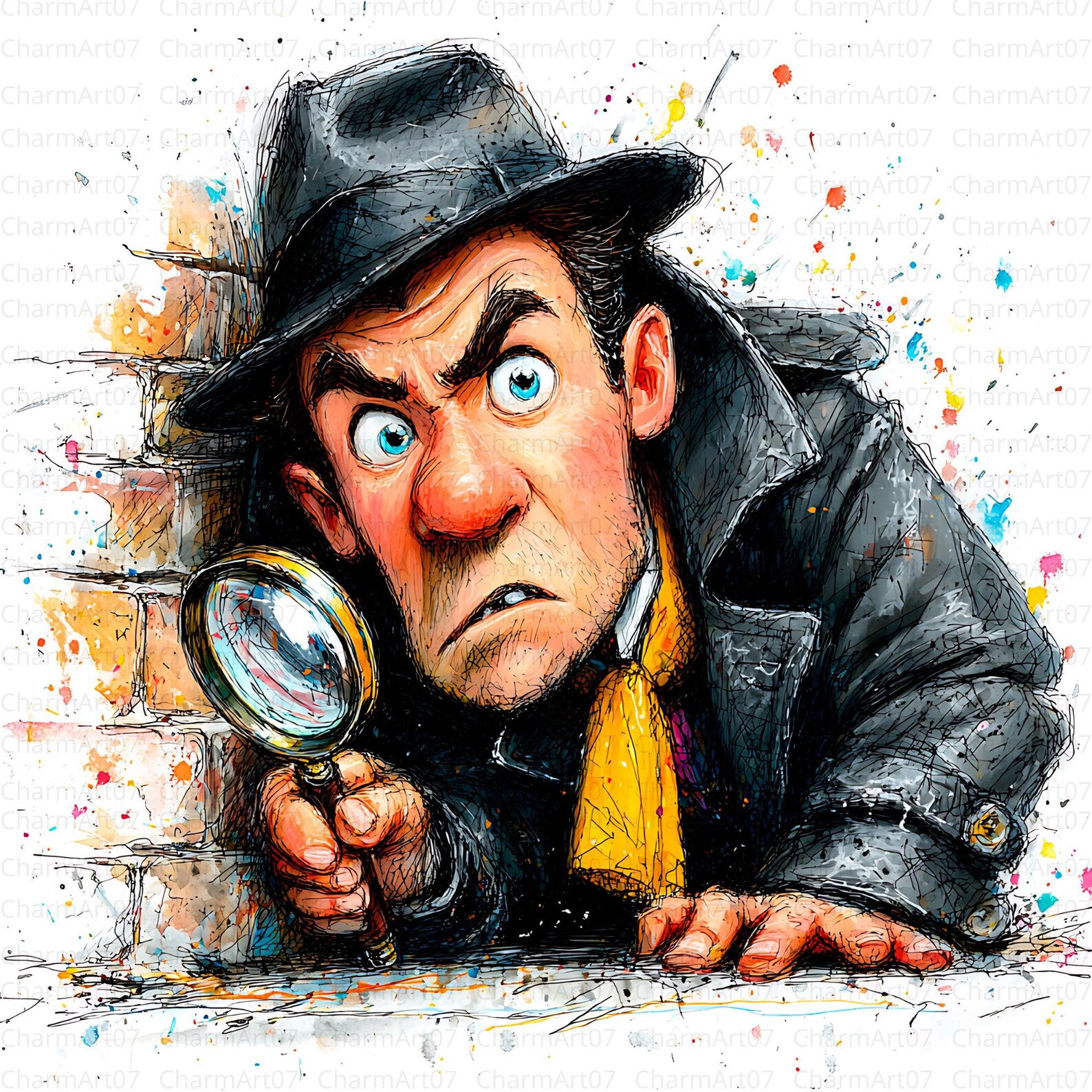Detective Clipart Set: Secret Agent Illustrations for Junk Journals ...