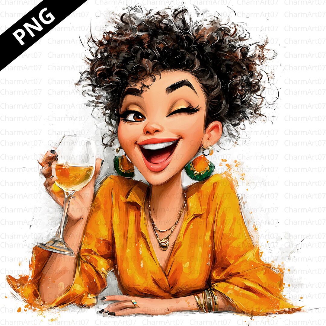 African American Girls Clipart Bundle: 20 PNG Illustrations for Crafts ...