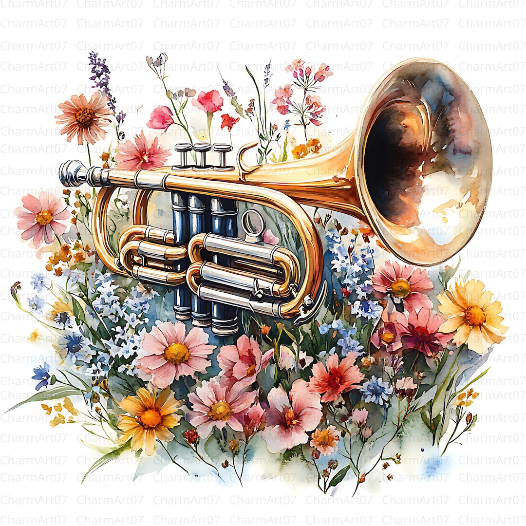 18 Modern Trumpet Clipart Bundle, Trumpet Clipart ,high Quality Jpgs ...