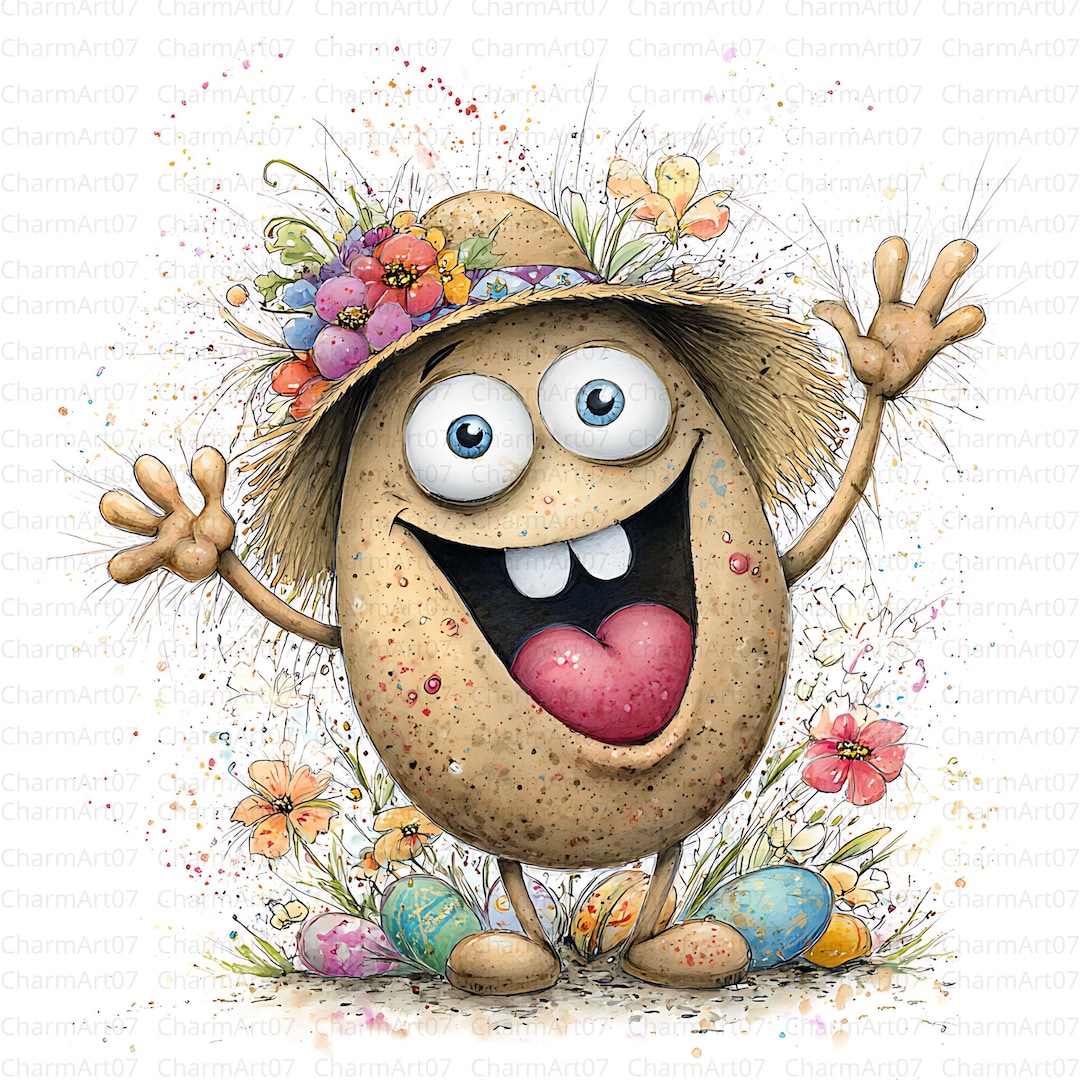 34 Funny Eggs Easter Clipart: Whimsical Graphics (digital Download) JPG ...