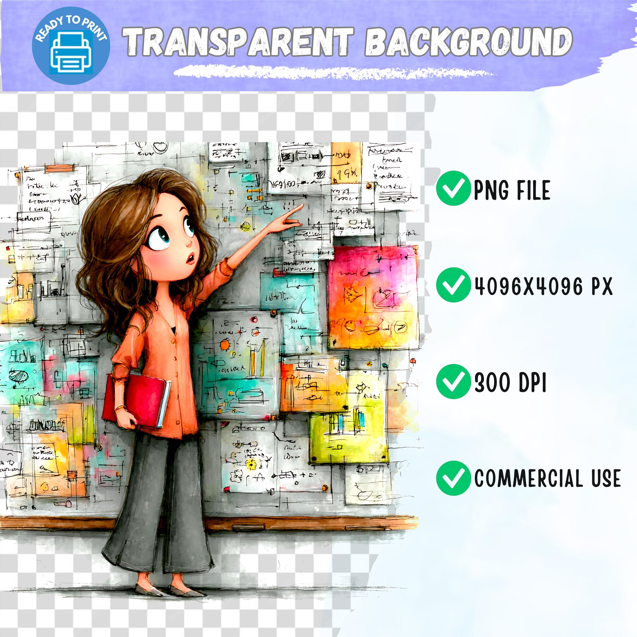 16 Watercolor Teacher Clipart: School Graphics (digital Download Pngs ...