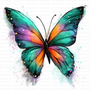Whimsical Butterfly Clipart Bundle, Colorful JPG Graphics - Etsy