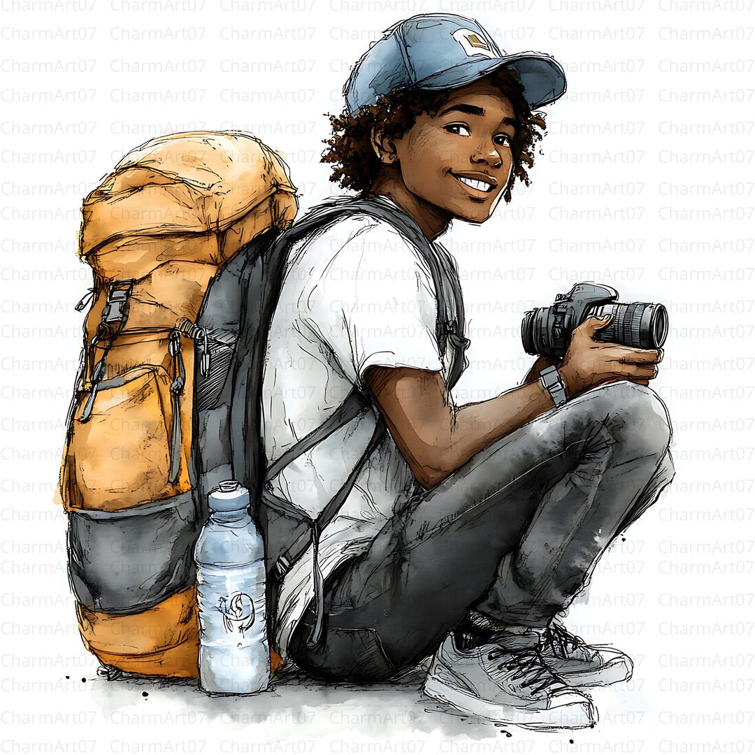 Teen Black Boys Clipart Bundle: Handsome Young Men (digital Download ...