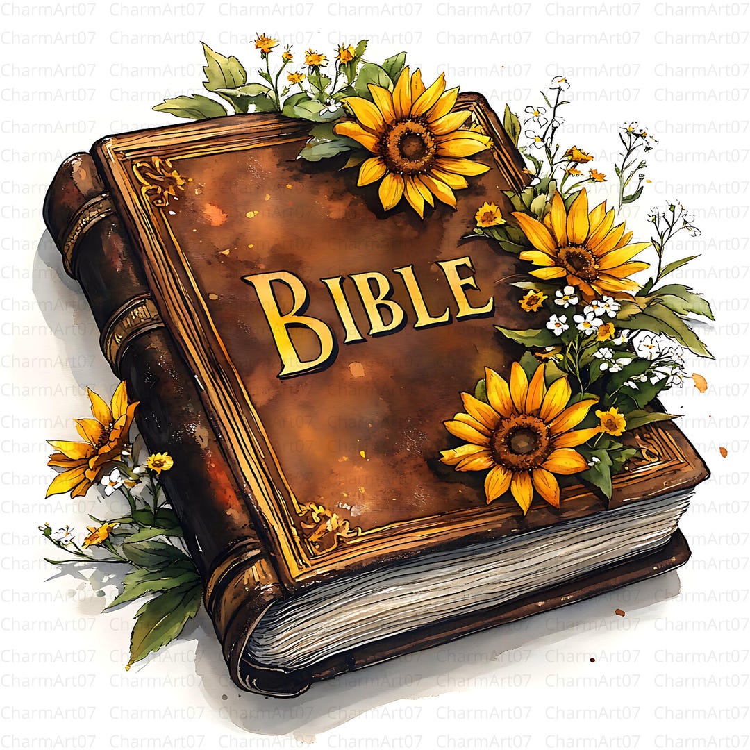 Watercolor Bible Clipart: Holy Book Art (JPG) - Etsy