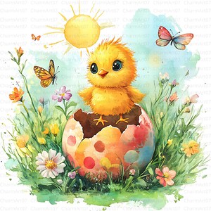 27 Spring Chick Clipart, Egg Clipart, Easter Clipart, Holiday Chick ...