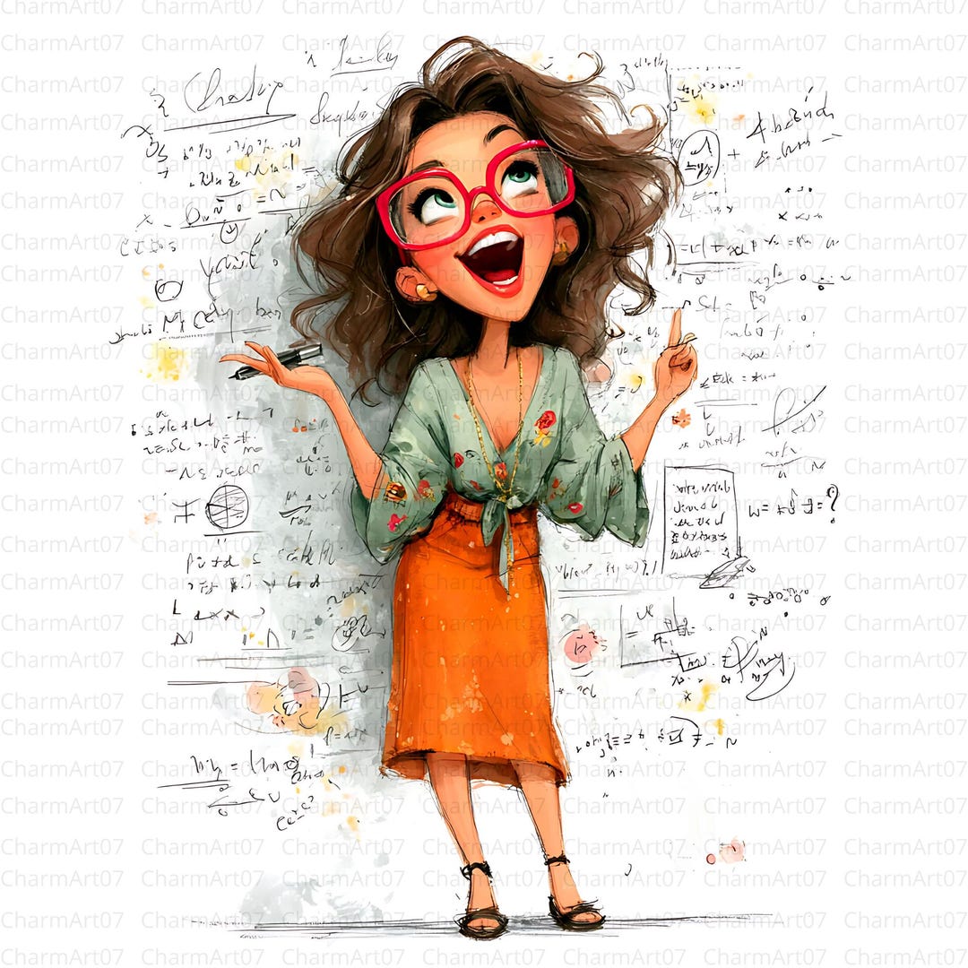 Watercolor Teacher Clipart: School Graphics (digital Download JPG Files ...