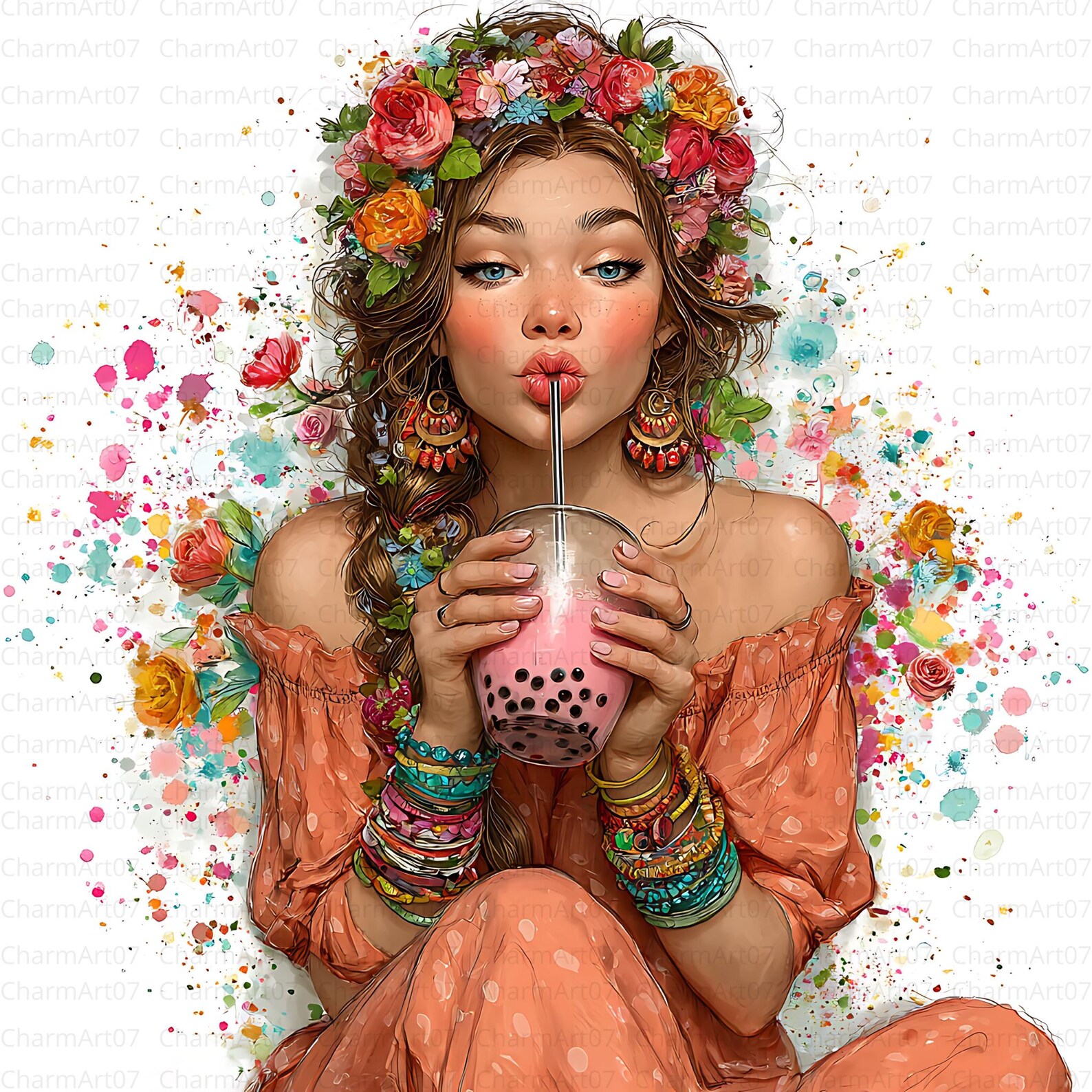 18 Quirky Drunk Girl Clipart Bundle, Funny Party Drinking (digital ...