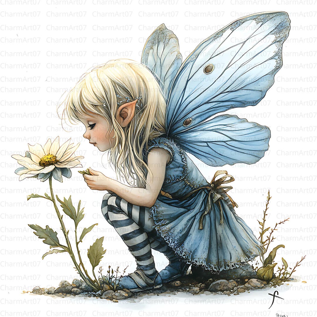 20 Blue Fairy Clipart ,spring Fairies Clip Art, Watercolor Fairies ...