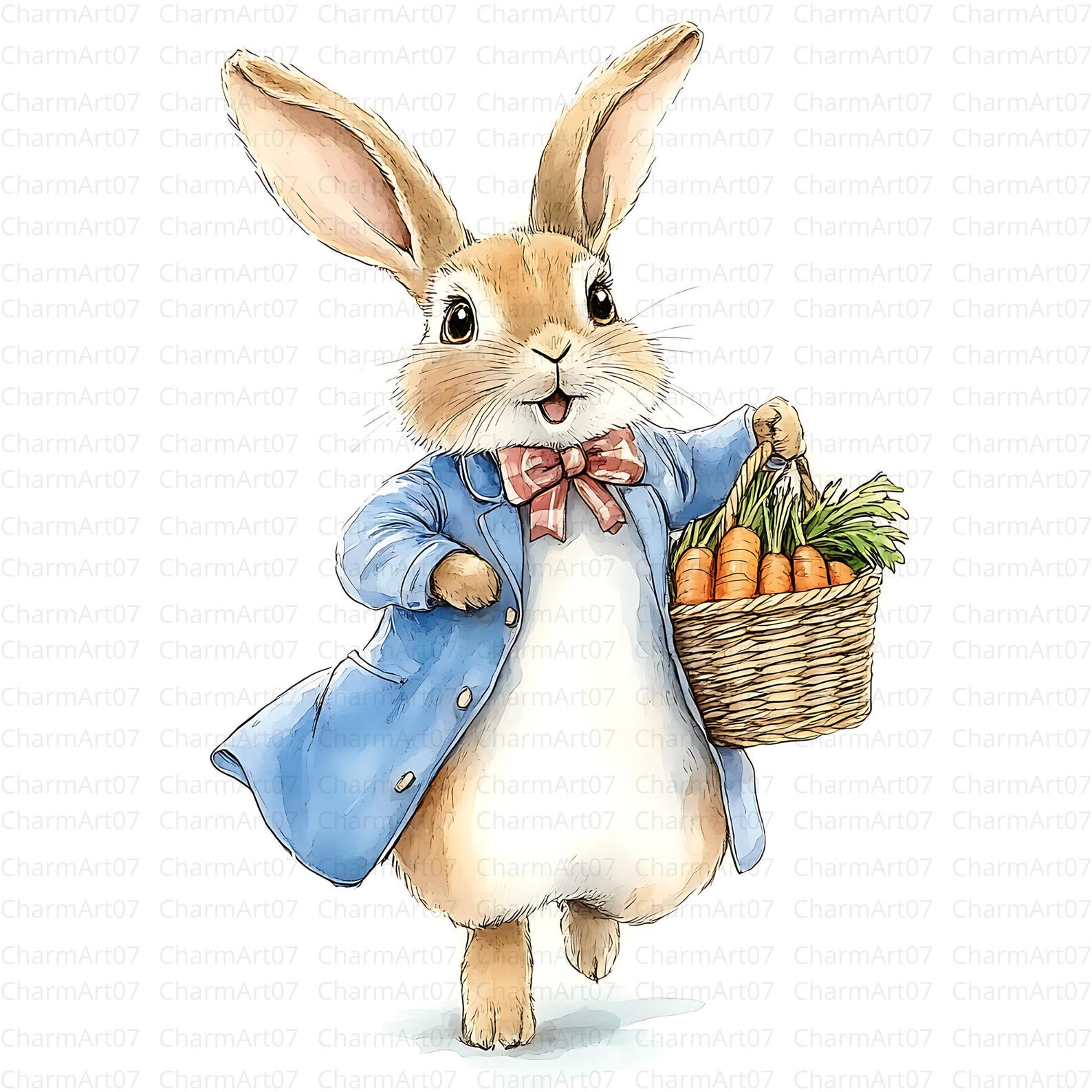 16 Peter Rabbit & Carrot Clipart, Beatrix Potter Style, High Quality ...