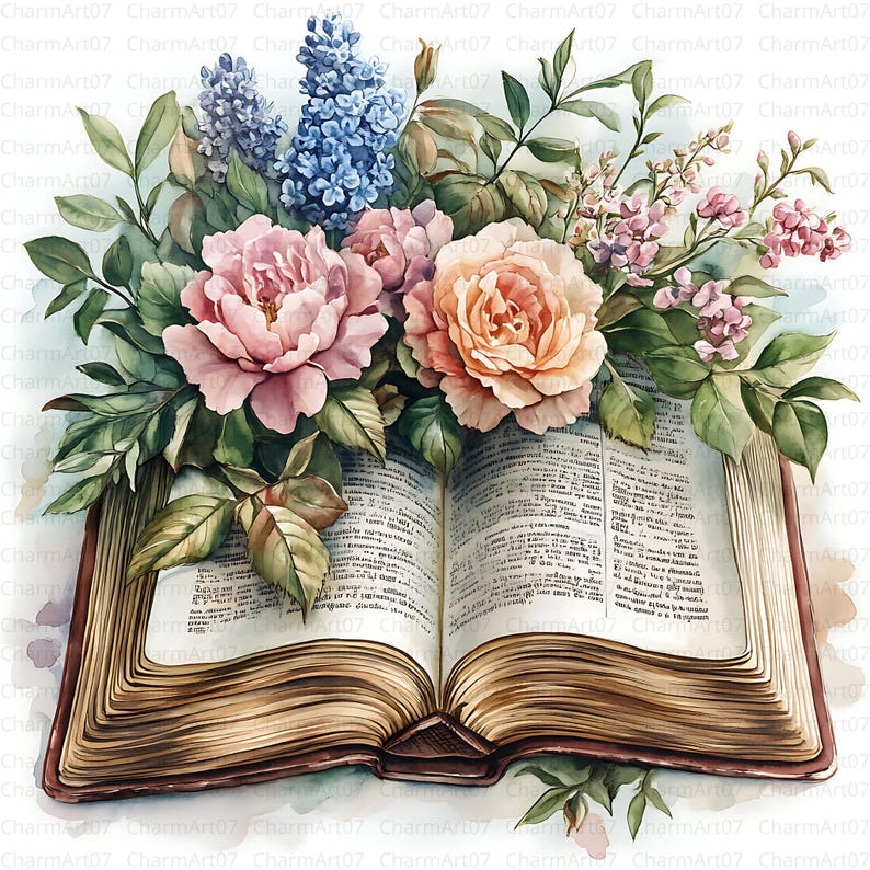 Watercolor Bible Clipart: Holy Book Art (JPG) - Etsy