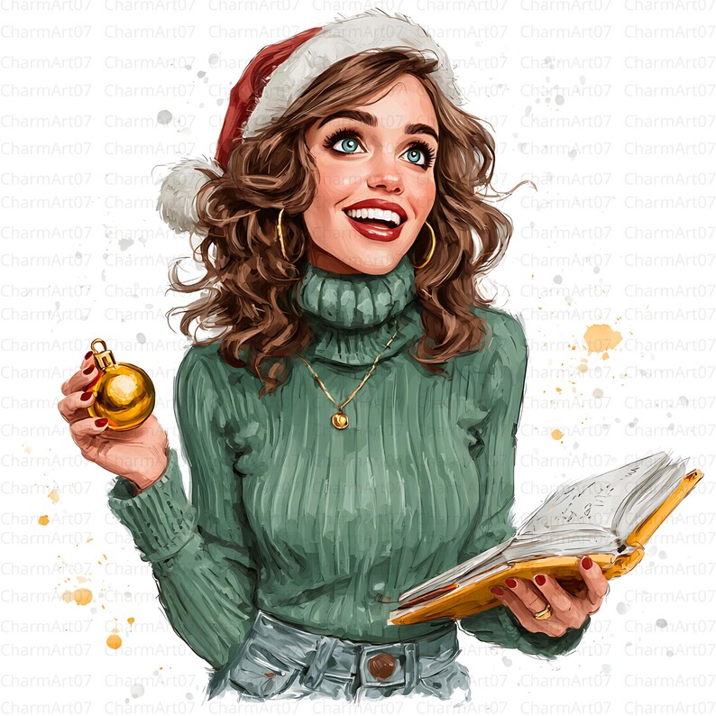 20 Christmas Teacher Clipart Bundle: School Graphics (digital Download ...