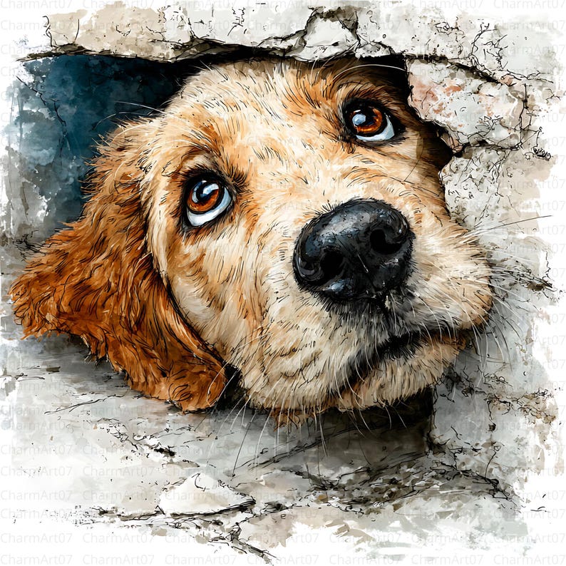 Watercolor Dog Clip Art Bundle: Whimsical Puppy Illustrations (digital ...