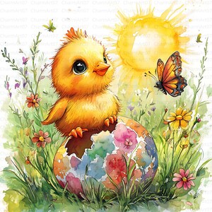 27 Spring Chick Clipart, Egg Clipart, Easter Clipart, Holiday Chick ...