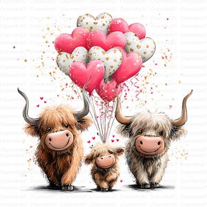 26 JPG Valentine Clipart , Cute Farm Valentine , Whimsical Love Animals ...