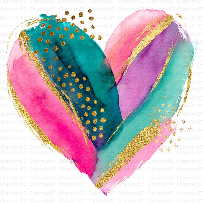 Purple Heart Clipart - Etsy
