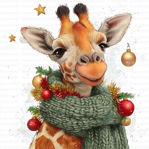 Christmas Giraffe Watercolor Clipart Bundle (digital Download) - Etsy
