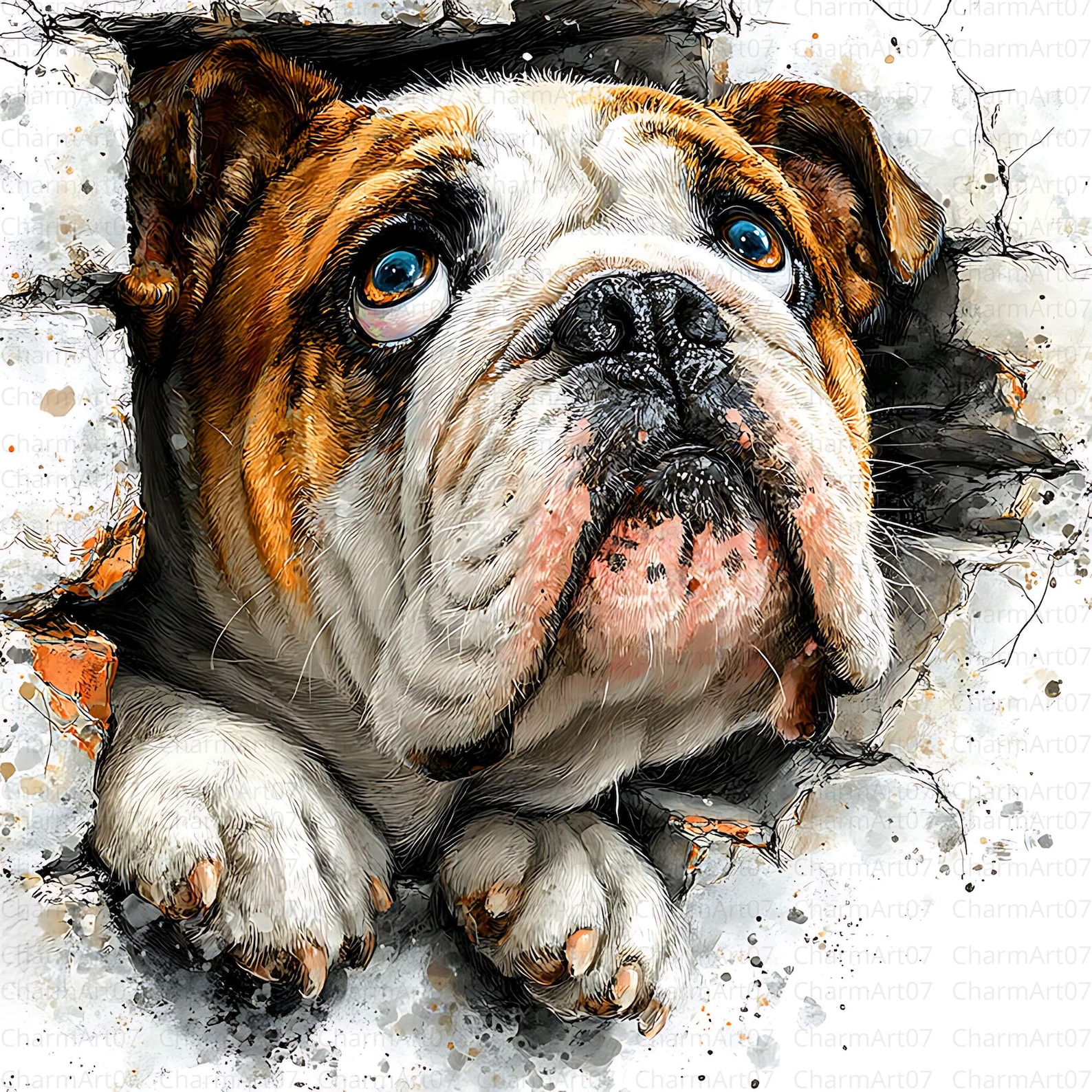 Watercolor Dog Clip Art Bundle: Whimsical Puppy Illustrations (digital ...