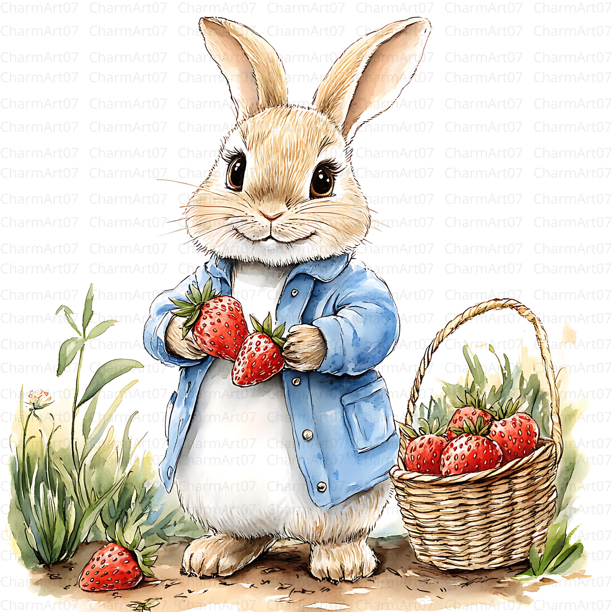 20 Peter Rabbit Clipart, Beatrix Potter Style, High Quality JPG ...