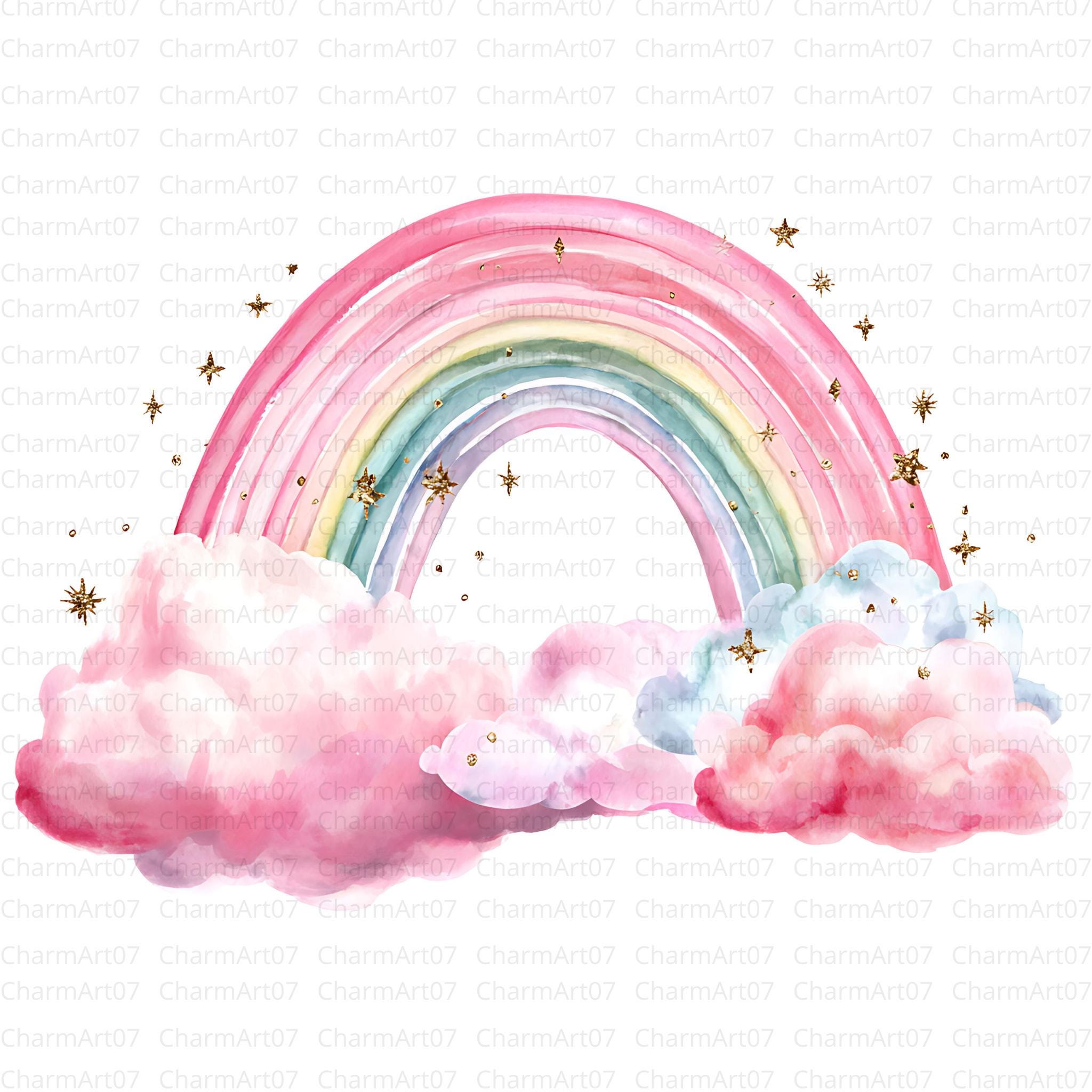 18 Pastel Rainbow Clipart, Various Rainbow Clipart, Nursery Rainbow ...