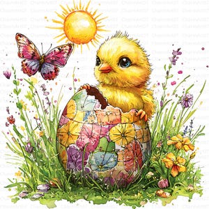 27 Spring Chick Clipart, Egg Clipart, Easter Clipart, Holiday Chick ...