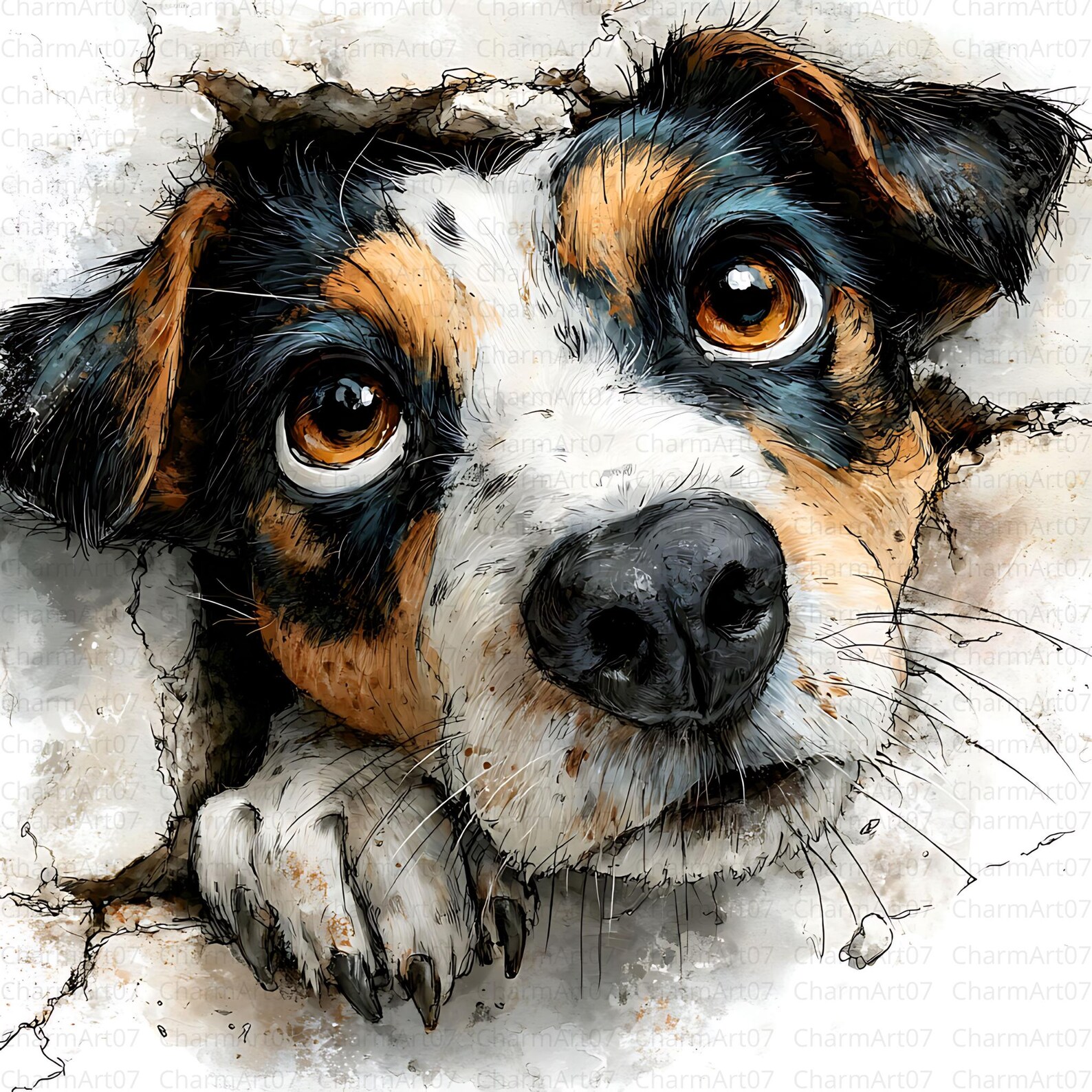 Watercolor Dog Clip Art Bundle: Whimsical Puppy Illustrations (digital ...