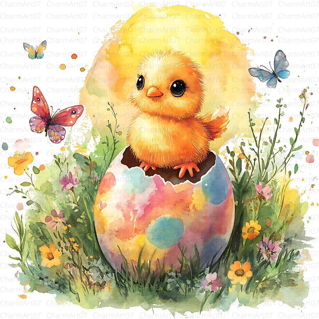 27 Spring Chick Clipart, Egg Clipart, Easter Clipart, Holiday Chick ...