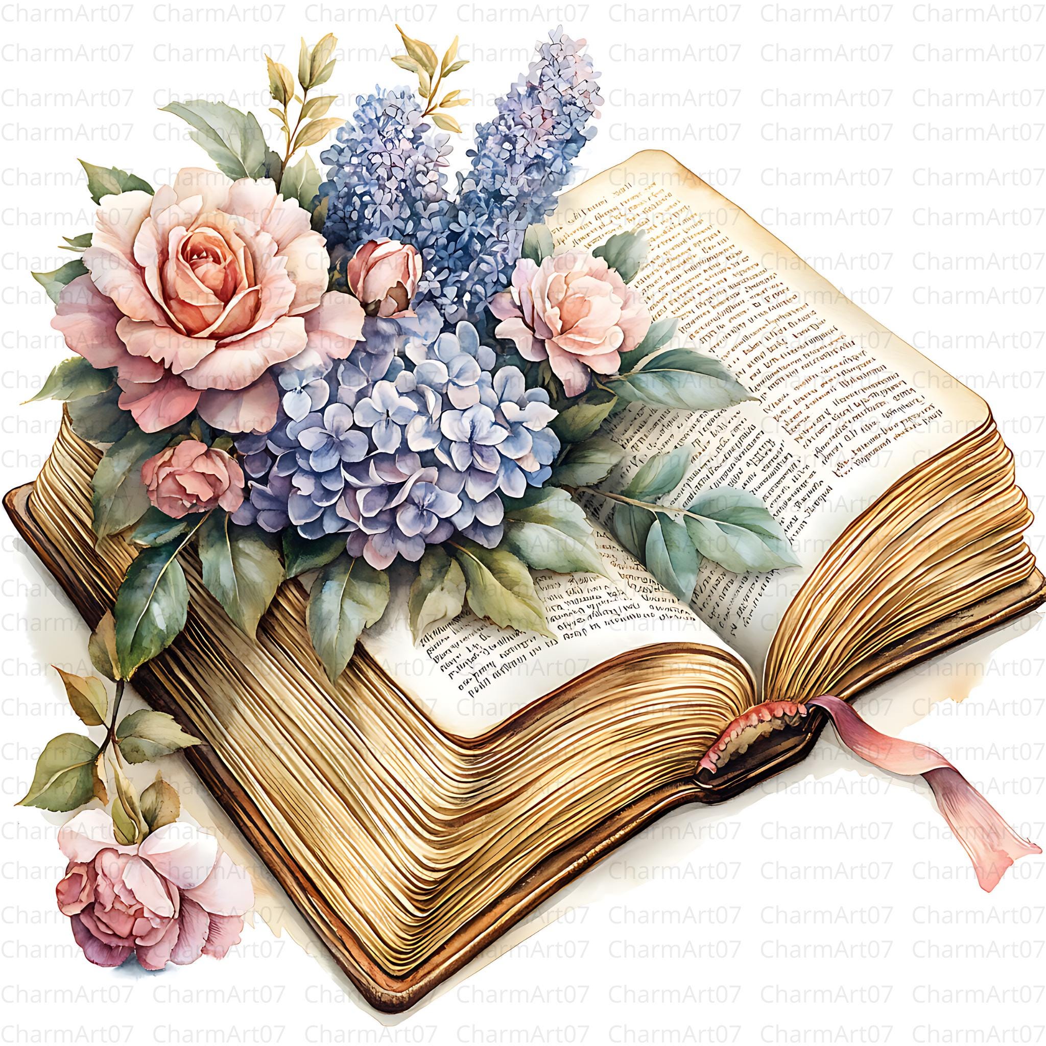 Watercolor Bible Clipart: Holy Book Art (JPG) - Etsy