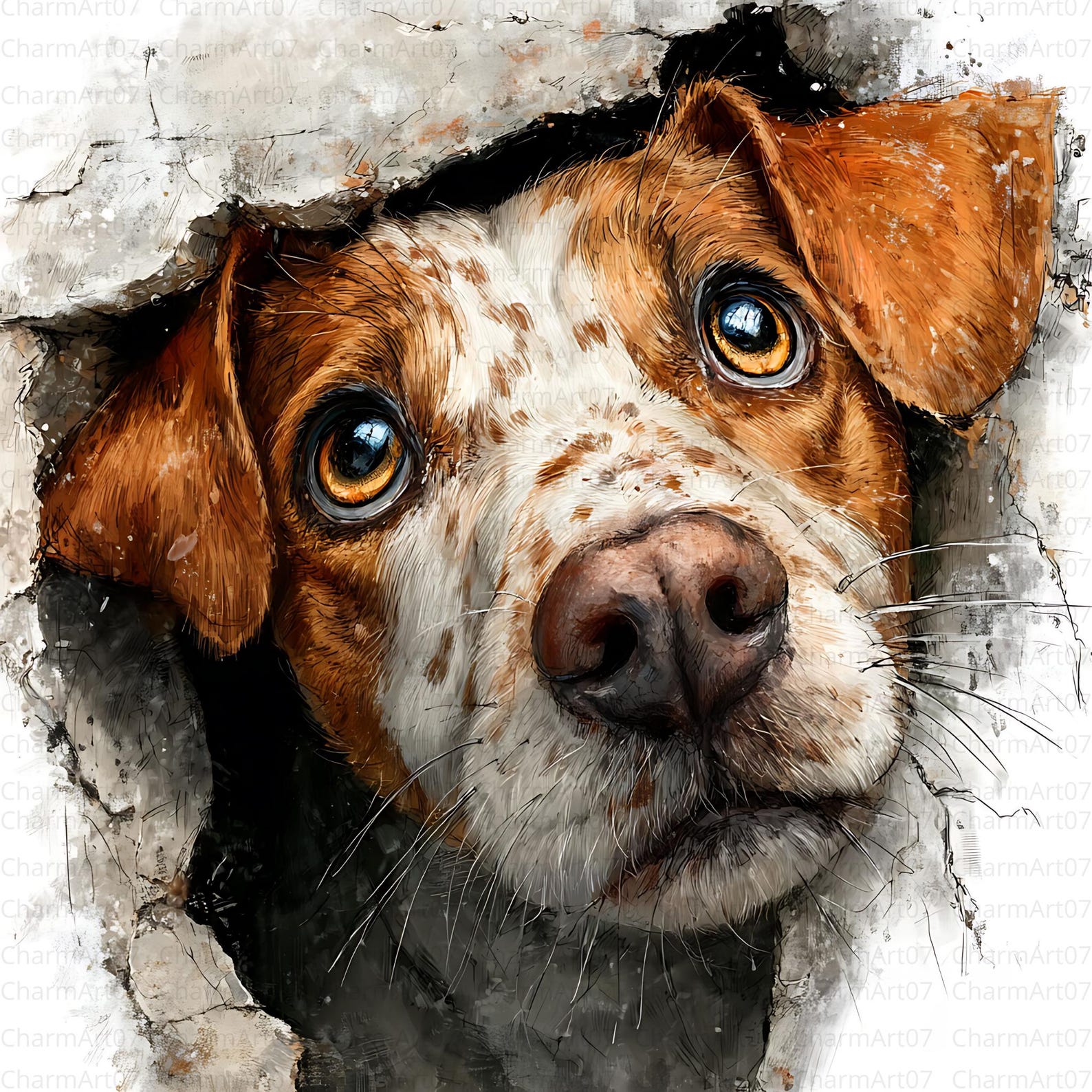 Watercolor Dog Clip Art Bundle: Whimsical Puppy Illustrations (digital ...