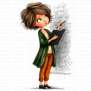 Watercolor Teacher Clipart: School Graphics (digital Download JPG Files ...