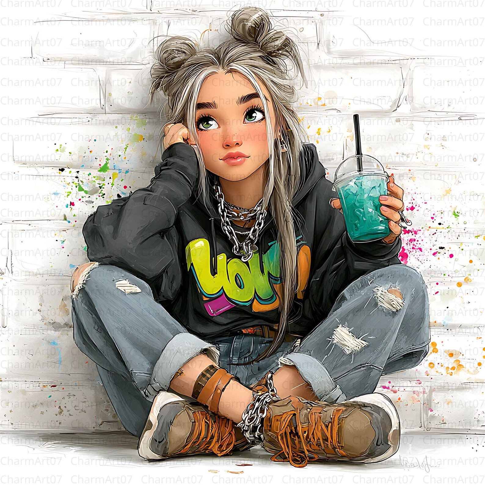18 Quirky Drunk Girl Clipart Bundle, Funny Party Drinking (digital ...