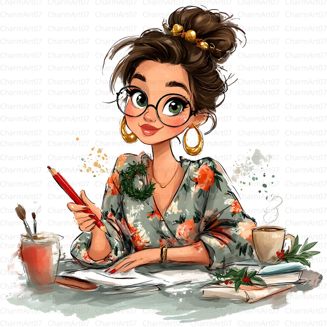 Christmas Teacher Clipart Set, School Stickers (digital Download) - Etsy