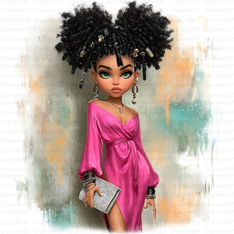 Elegant Black Woman Clipart Bundle: Art Wise Queen (digital Download ...