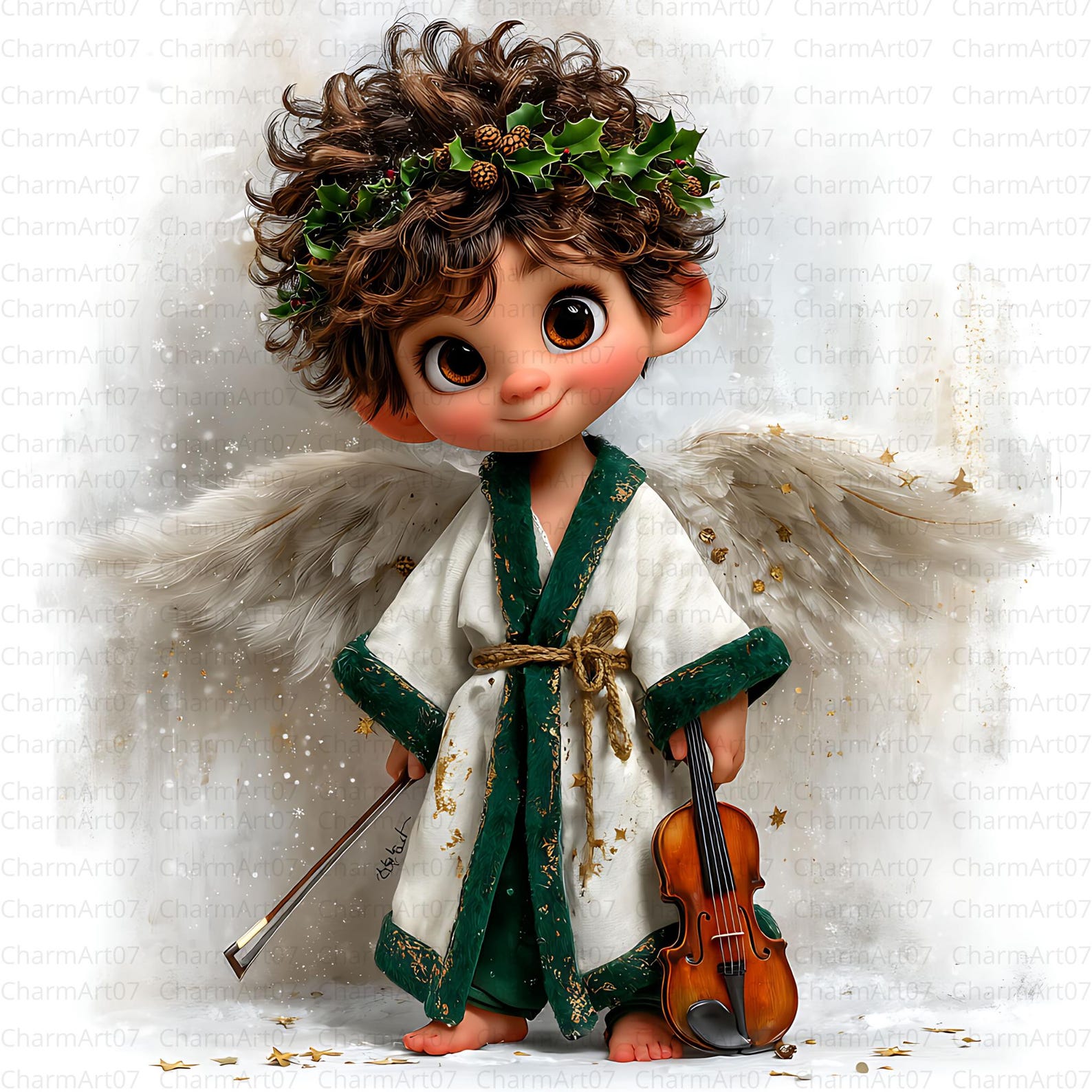 Christmas Cupid Ephemera: Victorian Scrapbooking Art (digital Download ...