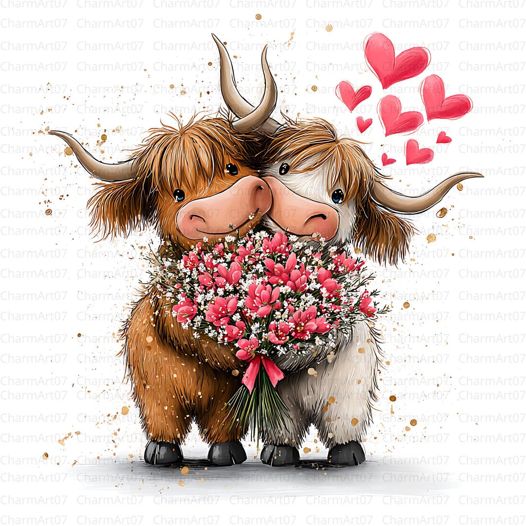 26 JPG Valentine Clipart , Cute Farm Valentine , Whimsical Love Animals ...