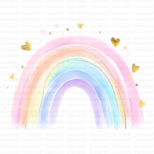 18 Pastel Rainbow Clipart, Various Rainbow Clipart, Nursery Rainbow ...