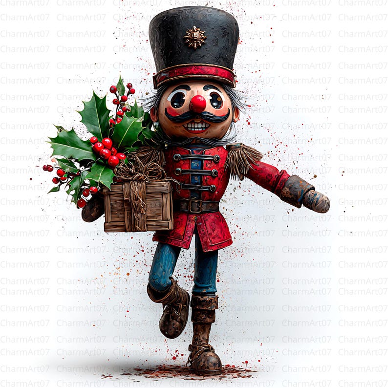 Nutcracker Soldier Clipart Bundle: Christmas Watercolor Illustrations ...