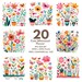 20 Cute Whimsical Flower Clipart, Row of Flowers Clipart, High Res JPG ...