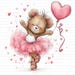 20 Watercolor Valentine Teddy Bear Clipart, Soft Pastel Love Bears ...