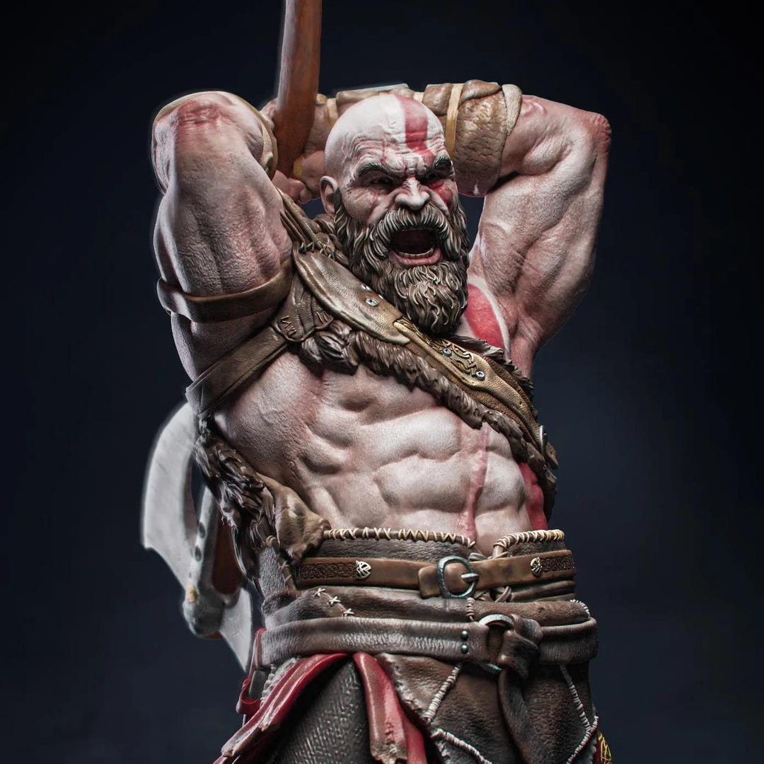 Kratos 3D STL File – Iconic God of War Collectible – High-quality 3D ...