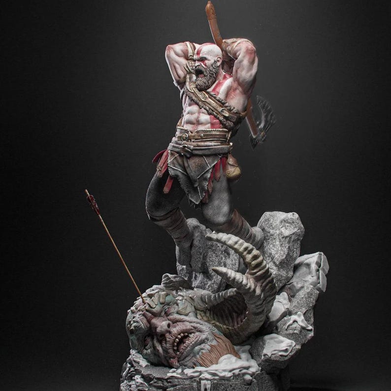 Kratos 3D STL File – Iconic God of War Collectible – High-quality 3D ...