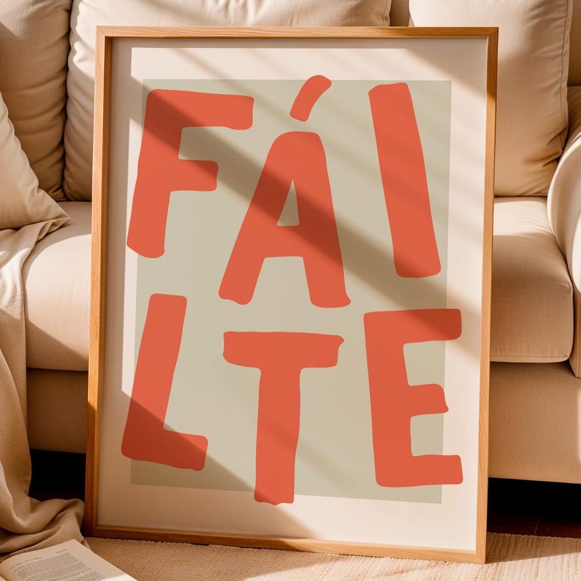 Fáilte Irish Welcome Print: Modern Gaeilge Typography (digital Download ...