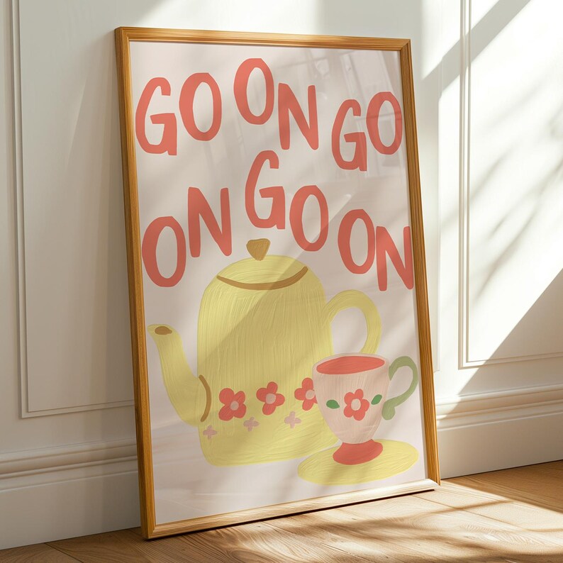 Irish Tea Art Print – Go On, Kitchen Decor (A2 PDF Download - Etsy