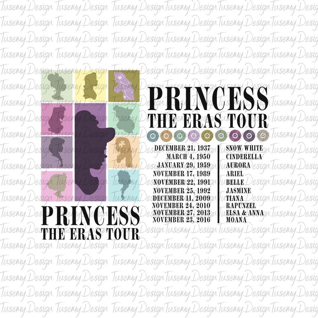 Disney Princess Eras Tour PNG, Disney Princess PNG, Disney Princess ...