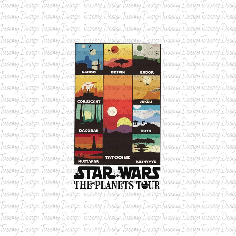 Disney Star Wars the Planets Tour PNG, Star Wars Characters PNG, Star ...