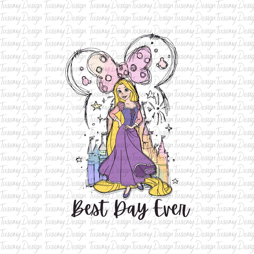 Disney Princess Rapunzel Best Day Ever PNG, Tangled Rapunzel PNG ...